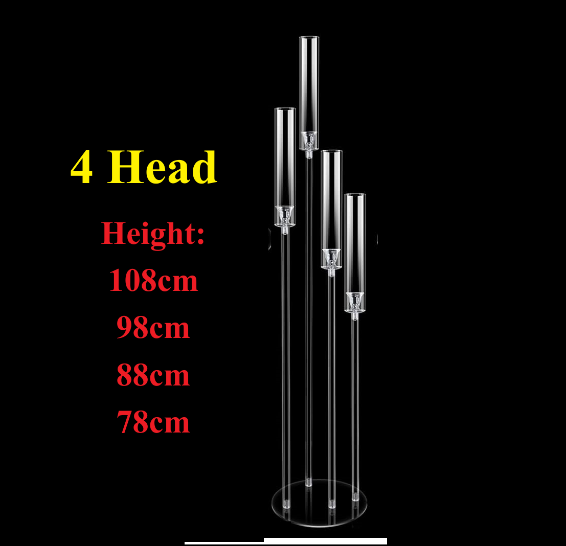 Clear Acrylic Table Centerpieces - Elegant Candle Holders