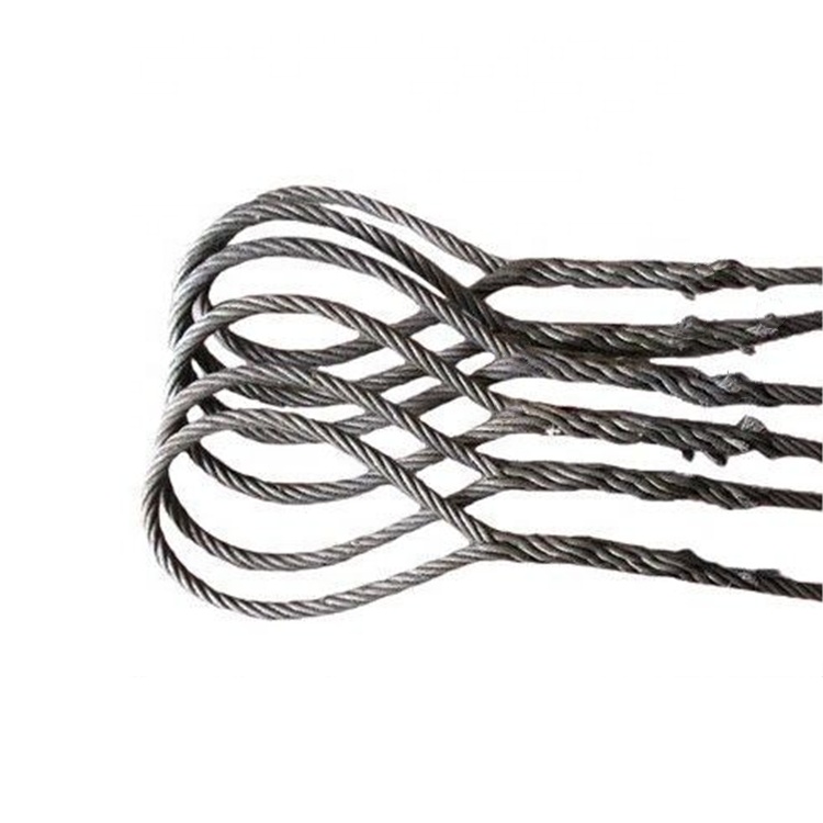 On Sale Hand Spliced Wire Rope Sling Galvanized Steel Core, Two Eyes ...