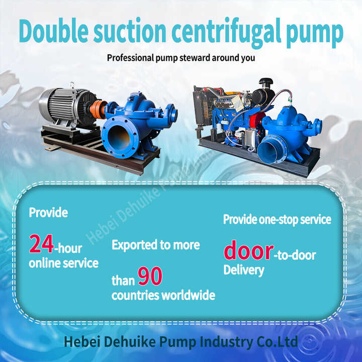 High Flow Industrial Electric Double Suction Pump Single Stage Double ...
