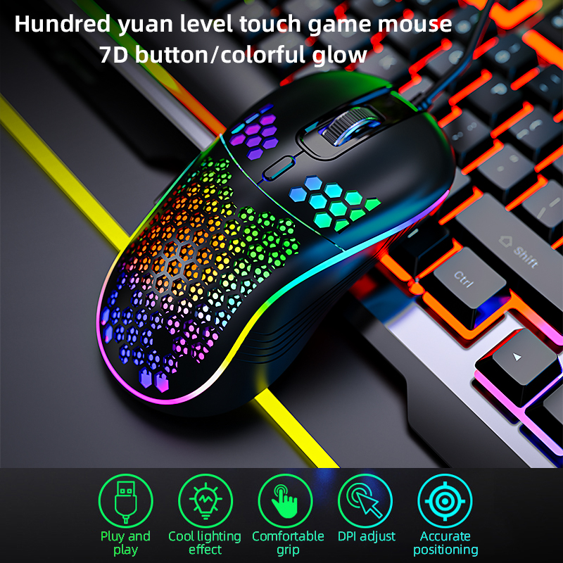 Precision and Comfort with Advanced wired honeycomb mouse Technology