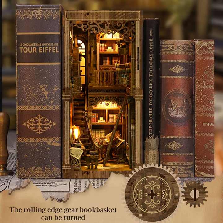 New Design DIY Miniature Kit Mini House Building Book Collection Room ...