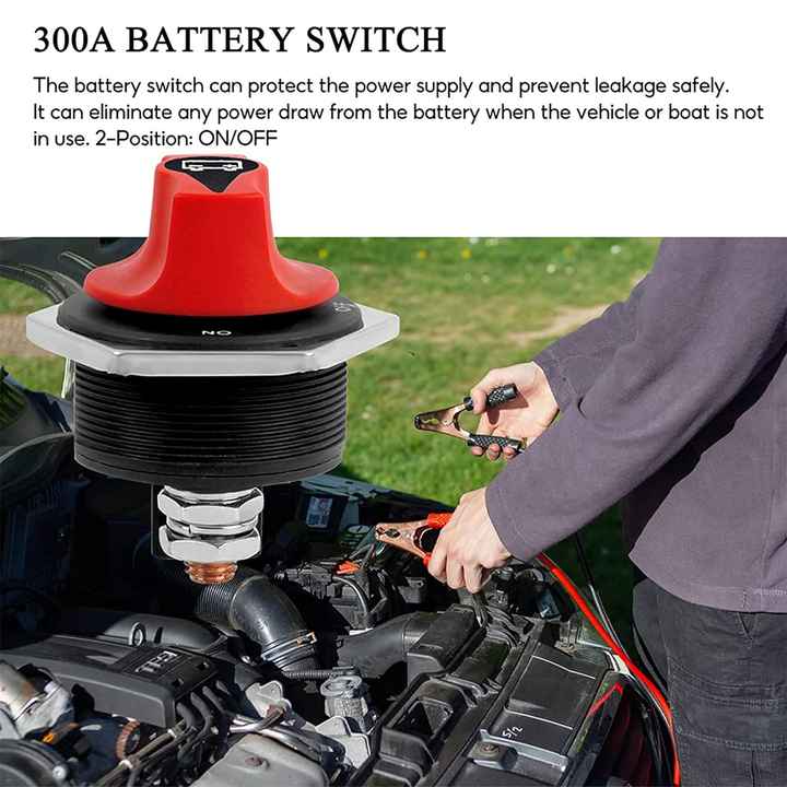 Automotive 12V-72V DC Battery Isolator Switch - 300A Power Cut Off