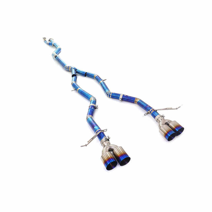 ING Titanium Exhaust with Valve Exhaust Car Pipe Straight Catback for ...
