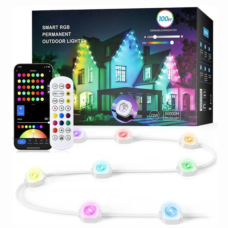 APP Controlled RGB LED Dot Lights Custom Color Changing IP65 Waterproof ...