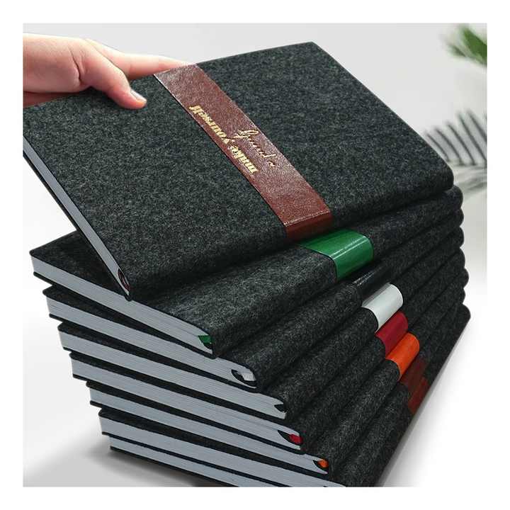 Eco Friendly Custom A5 A4 B5 A6 Felt Book Planner Softcover PU Leather ...