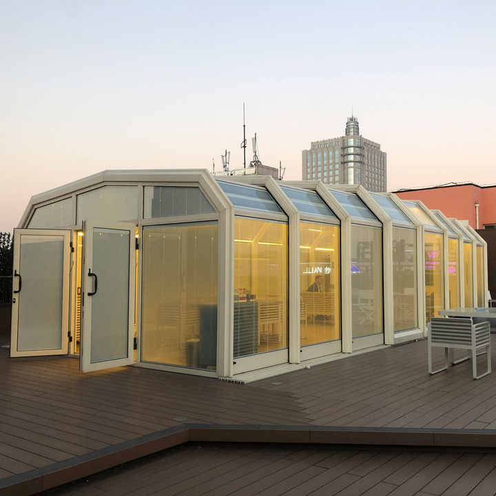 Custom Modern Tempered Glass Outdoor Windproof Aluminum Frame Sun Room ...