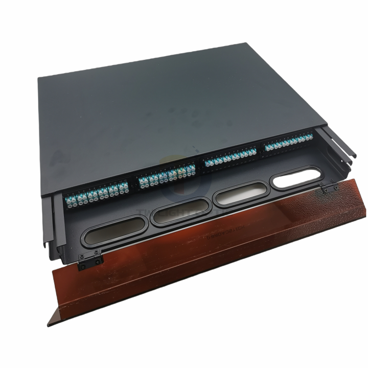 1U Rack Mount Fiber Optics Enclosure with LC SC ST LGX Adapter Plates ...