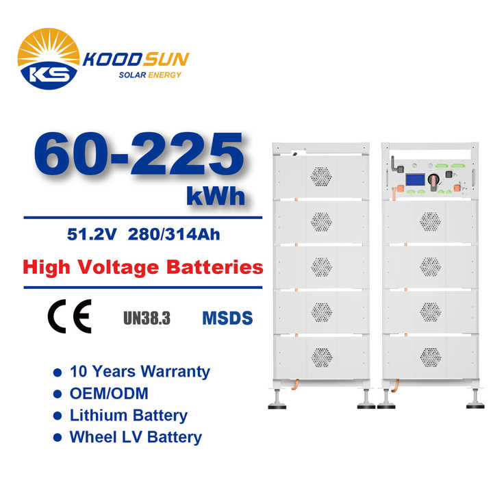 Koodsun 400V 600V 800V High Voltage Battery 100KWh 500KWh Lithium Ion ...