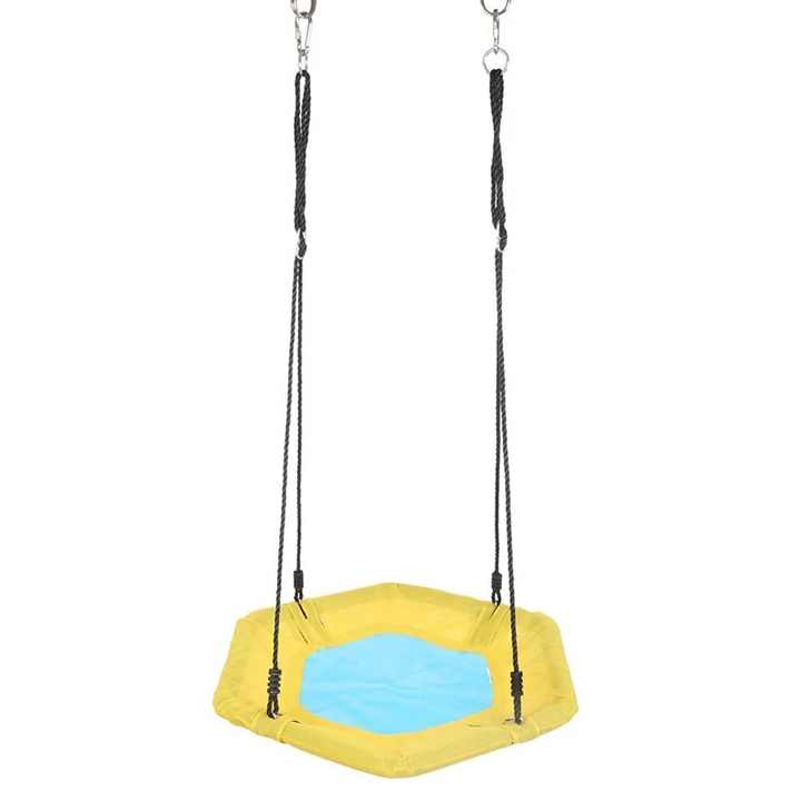 Yellow Grid Bird's Nest Swing for Kids Durable Metal Amusement Rack for ...