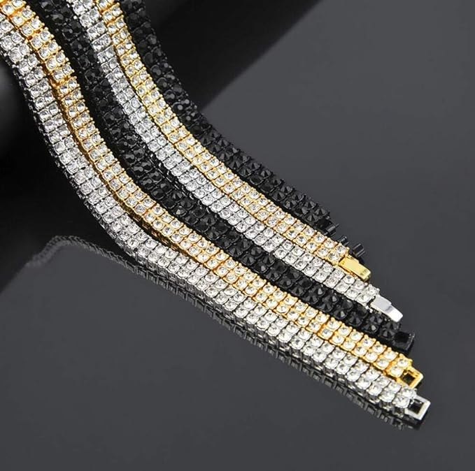 Bling Iced Out Chains for Men - Silver Gold Diamond Tennis Necklaces