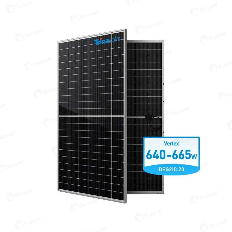 Trina Vertex 660W N-Type Bifacial PV Modules High Efficiency Half Cell ...