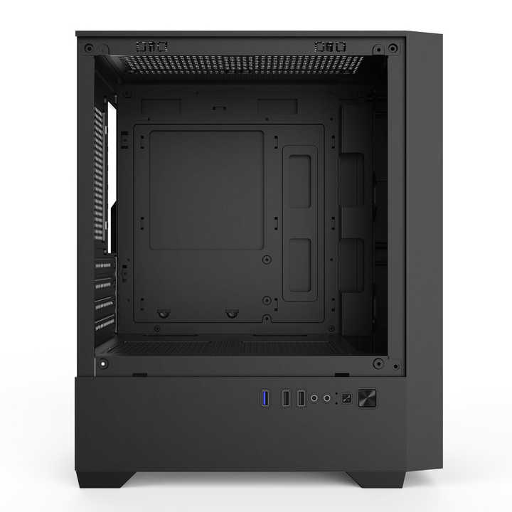 Black Gaming PC Case with 0.4SPCC Steel & Dual HDD Bays