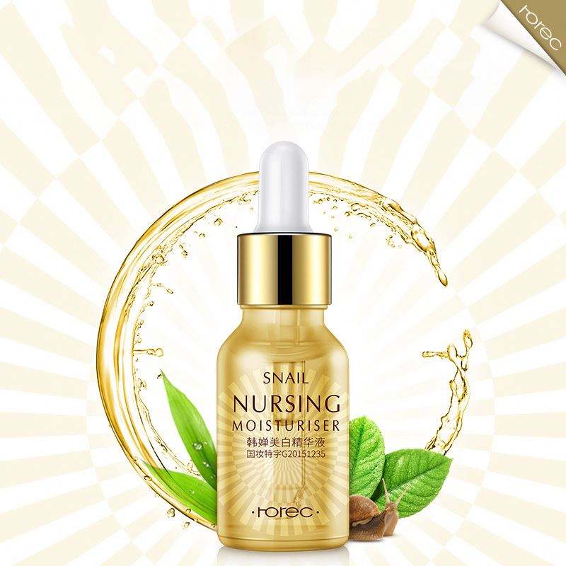 ROREC 15ml Snail Extract Whitening Nourishing Essence Liquid Anti-aging ...