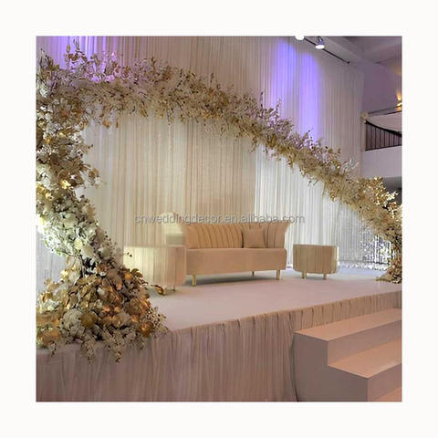 Beautiful tempered glass round wedding stage platform for event ...