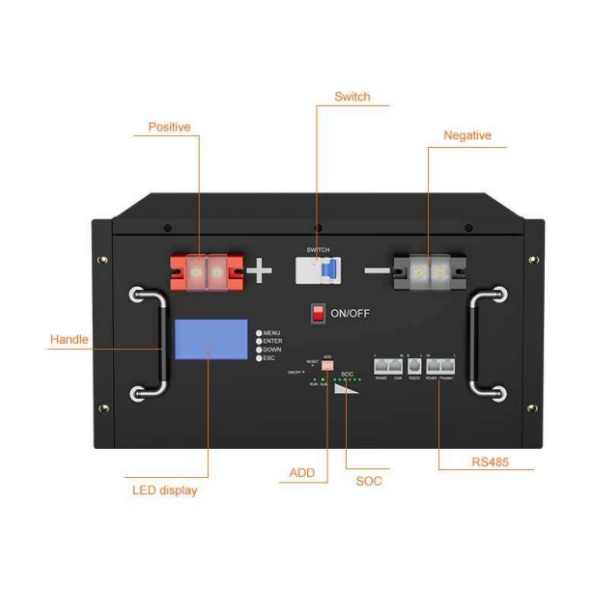 51.2V 200Ah 300Ah Rack Mounted Container LiFePO4 10KWh 15Kwh Energy ...