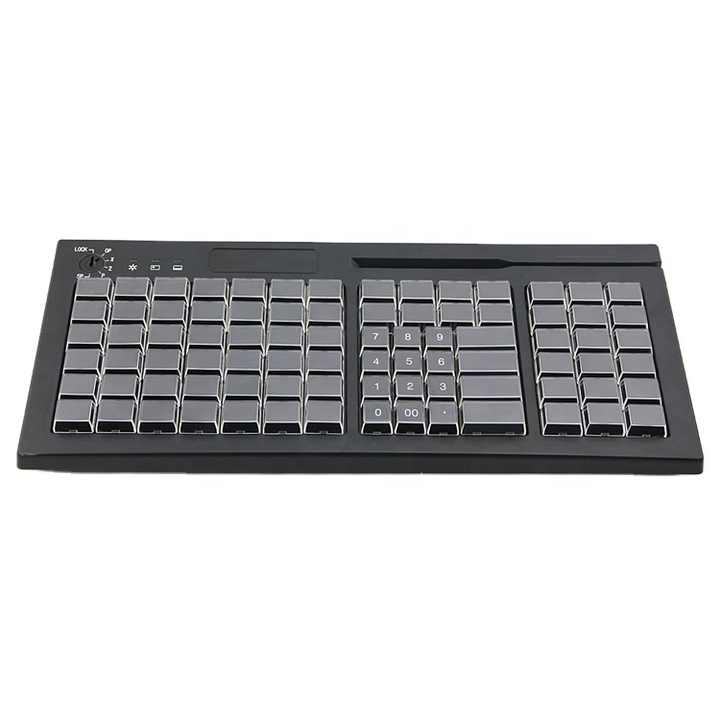 LIF 84-Keys USB Programmable POS Keyboard with Magnetic Card Reader