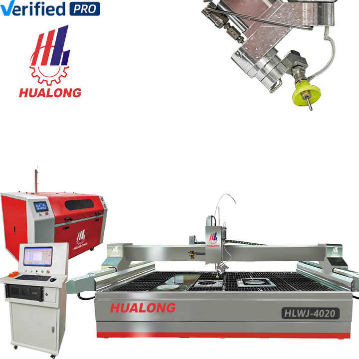 HUALONG 5 Axis High Pressure Abrasive Water Jet CNC Machine