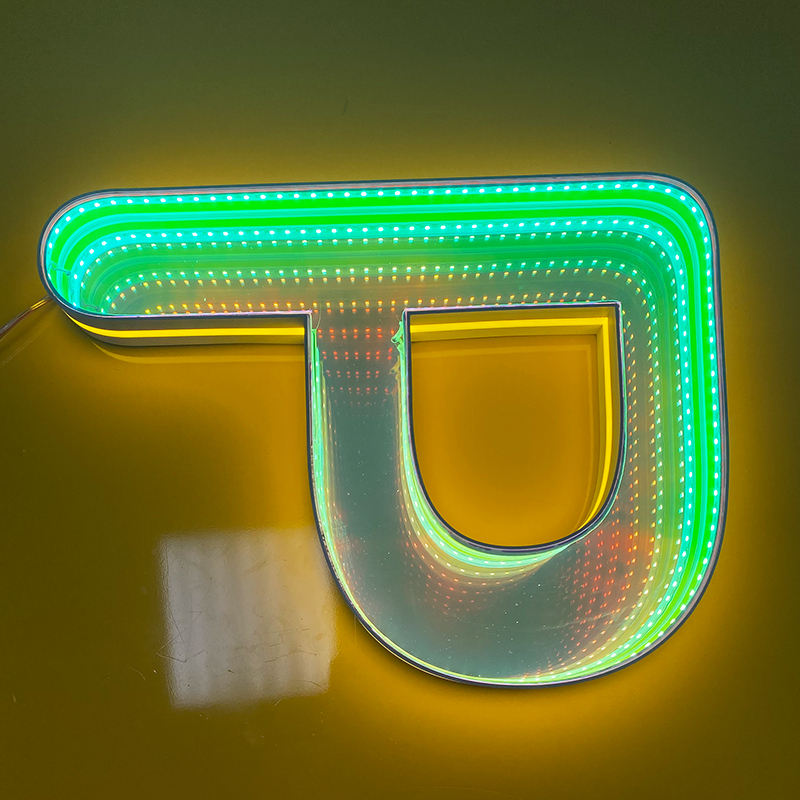 Custom 3D Letters Infinity Mirror Signage - Wedding Mirror Sign Decor ...