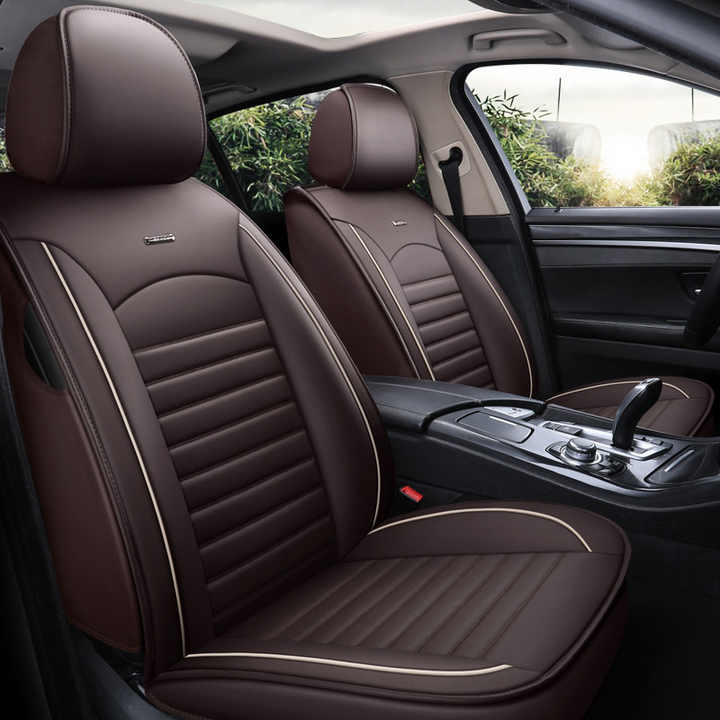 Wellfit Luxury Leather Car Seat Covers 2022 Universal Fit for Mercedes ...