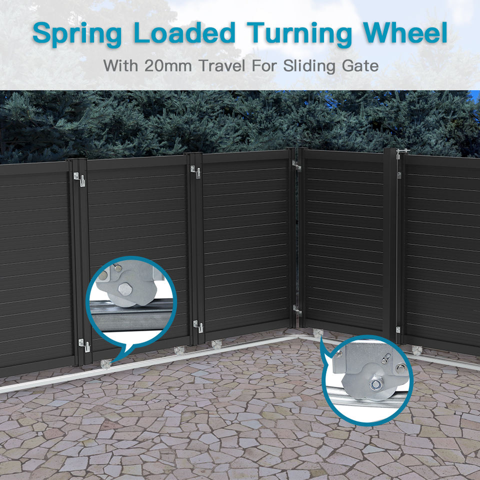 Spring Loaded Sliding Turning Gate Kit Gate Hardware Wheel SLIDING ...