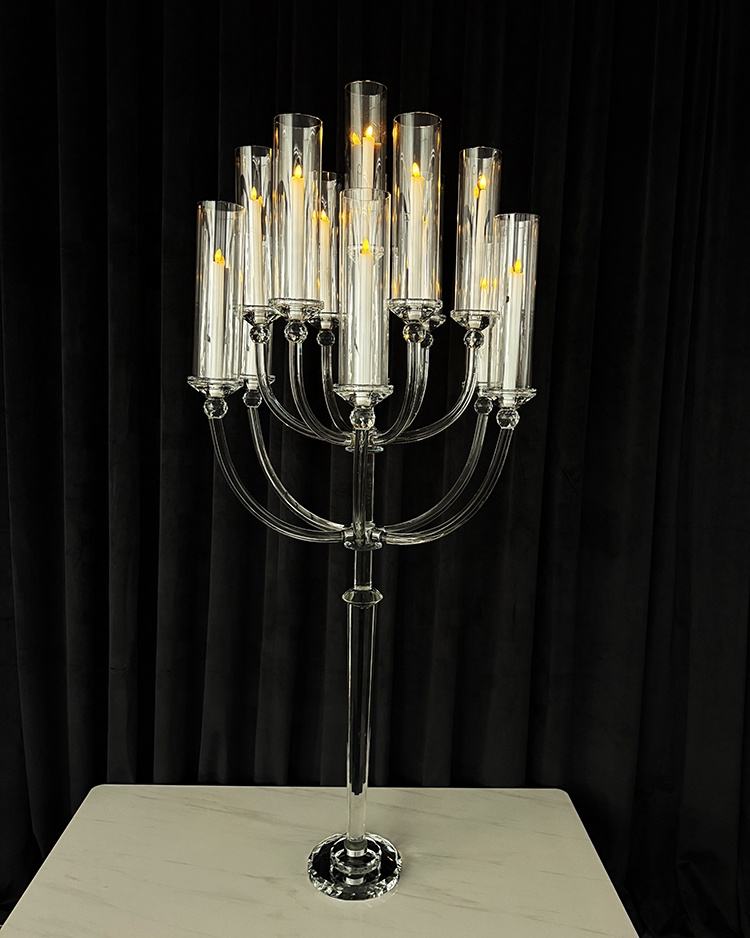Luxury Wedding Table Decoration Centerpiece Tall 13 Arms Crystal ...
