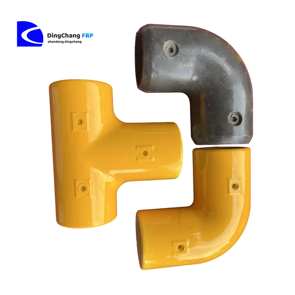 FRP/GRP Fiberglass Pipe Connector, Elbow, Tee, Flange for Handrail ...