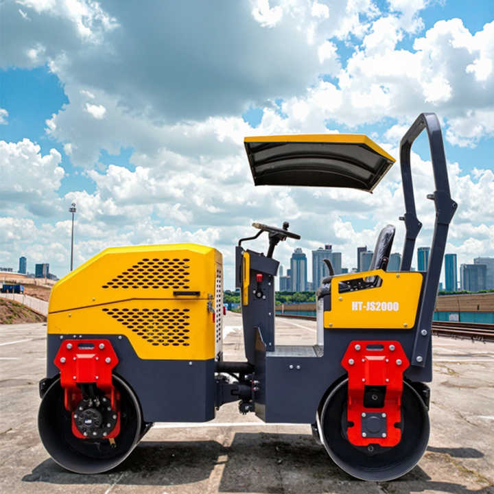 Hightop HT-JS2000 Fully Hydraulic Road Roller 2 Ton Hydraulic Mini Road ...