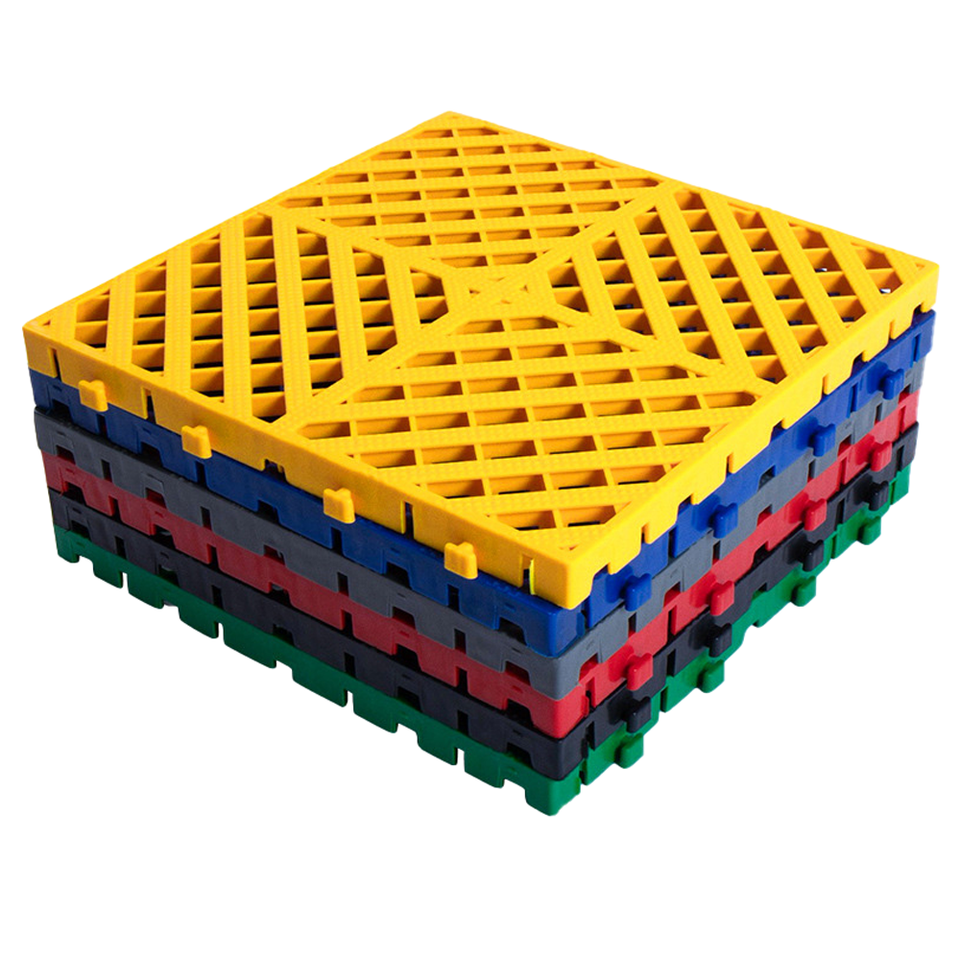 PP Interlocking Garage Floor Tiles Car Workshop Flooring Drainage Car ...