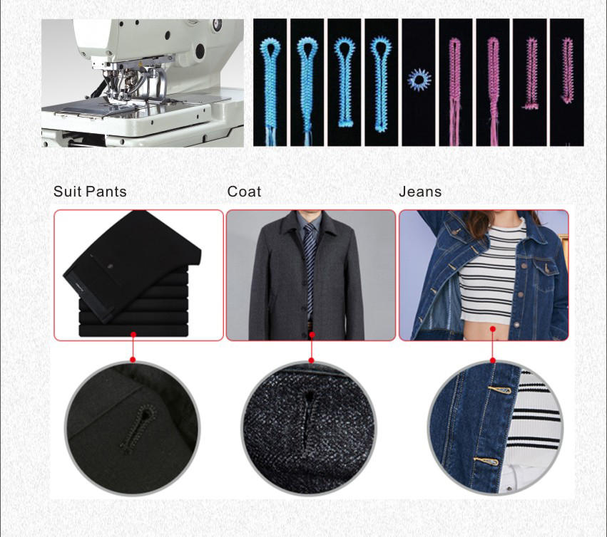 Bitop Electronic Round Head Buttonhole Machine Industrial Short Cut ...