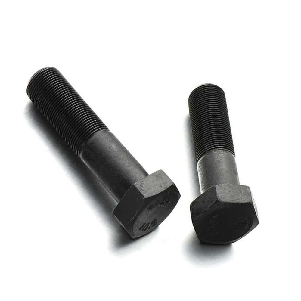 Black oxide M52 m26 m68 hex bolt class 10.9 m24 hexagonal head tensile bolt