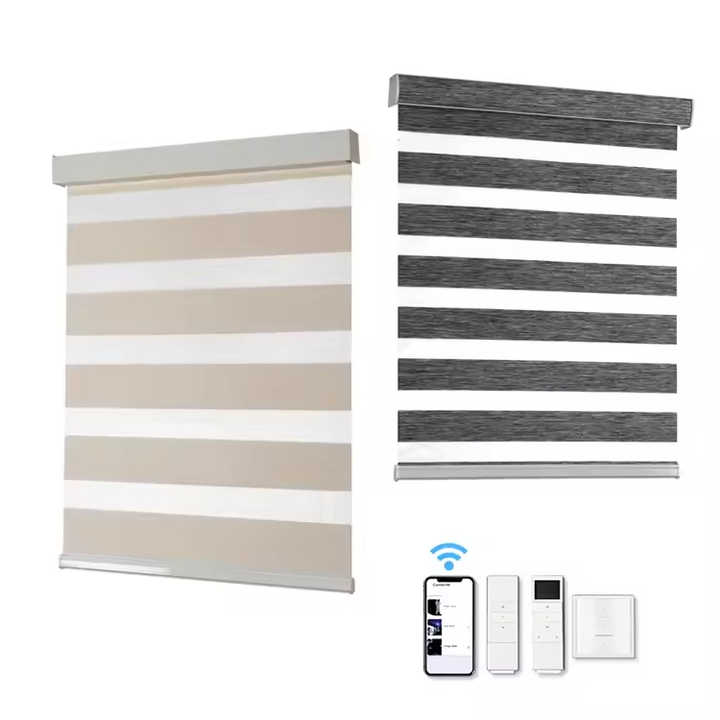 High-Quality Automatic Zebra Roller Shades with WiFi Connectivity ...