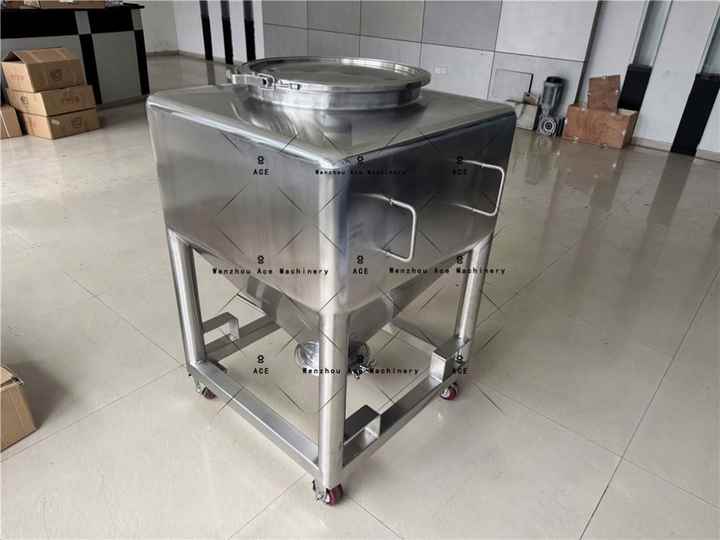 1000L 265 Gallon IBC Food Grade Powder Tank Storage Tote Tank Cone ...