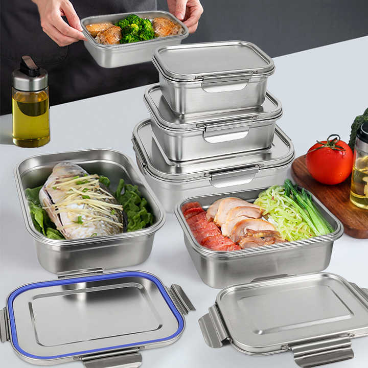 BPA Free Metal Lunch Containers - Stainless Steel Bento Box