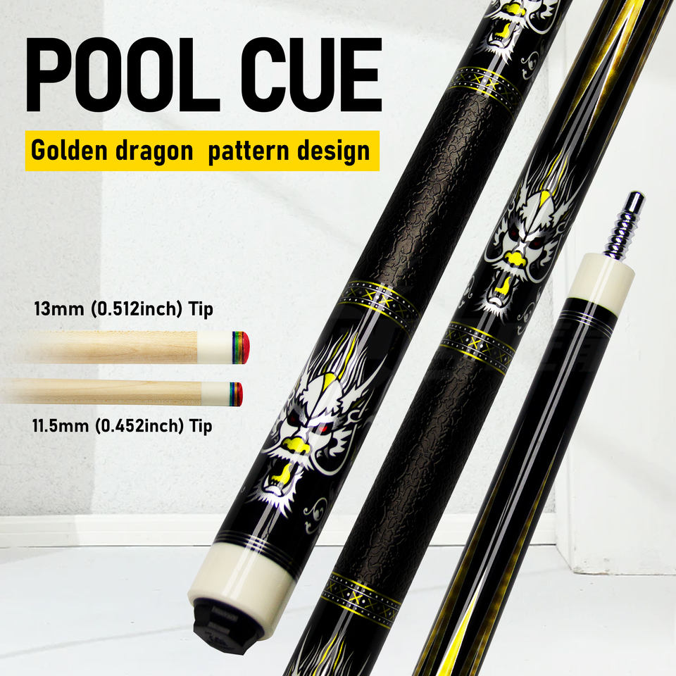 High-end Maple Billiard Cue 12.5mm Rainbow Tip Pool Cue with Uni-loc ...