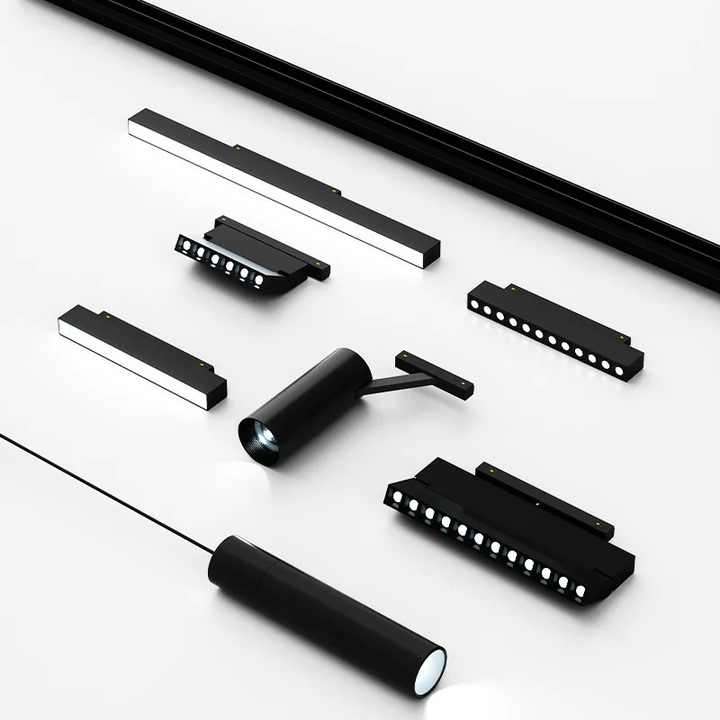 Modern Spotlight 48V Led Track Light 6mm Ultra Thin Magnetic Track ...