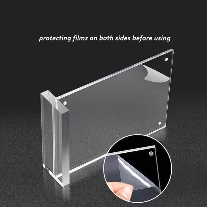 Magnetic Acrylic Sign Holder A4 T Shape Double Sided clear Plastic Sign ...
