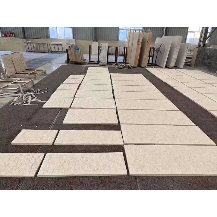 Split Face Limestone White/beige Stacked Wall Stone Cladding