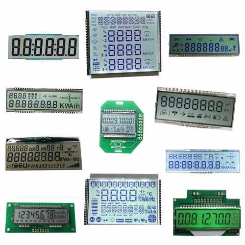 Customized Monochrome 7-Segment 8 Digits STN LCD Display