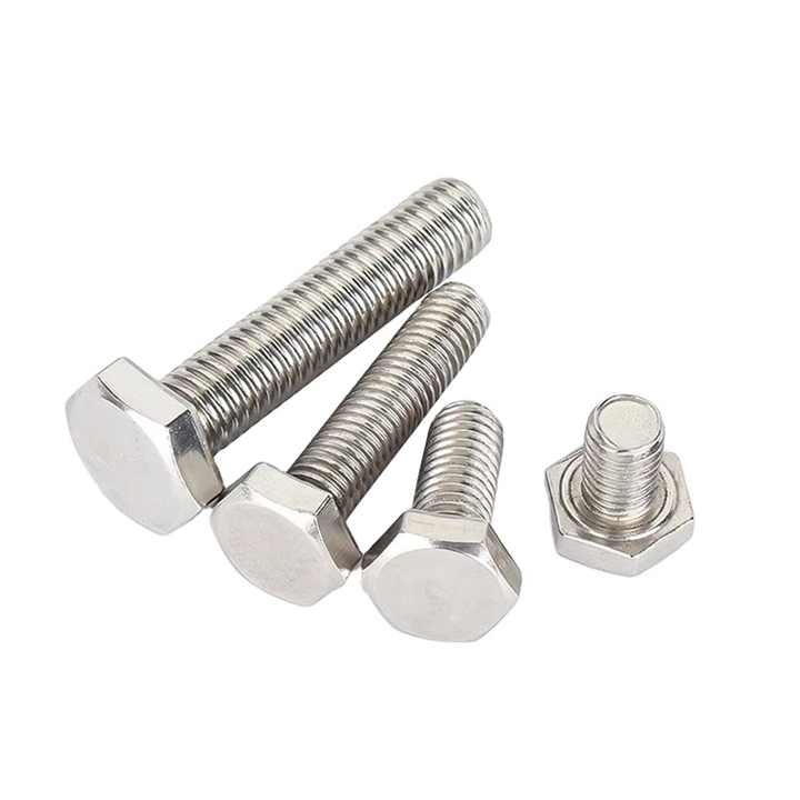 201 Stainless Steel M4-M30 Metric Thread Hex Head Bolts DIN933 External ...