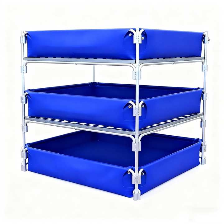Industrial Shrimp Farming Tanks Galvanized Pipe Frame with Durable ...