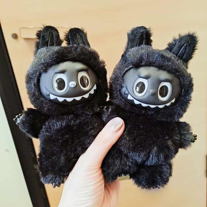Carbon Black Labubu Original Pop Authentic Labubu Plush Toys Blind Box ...