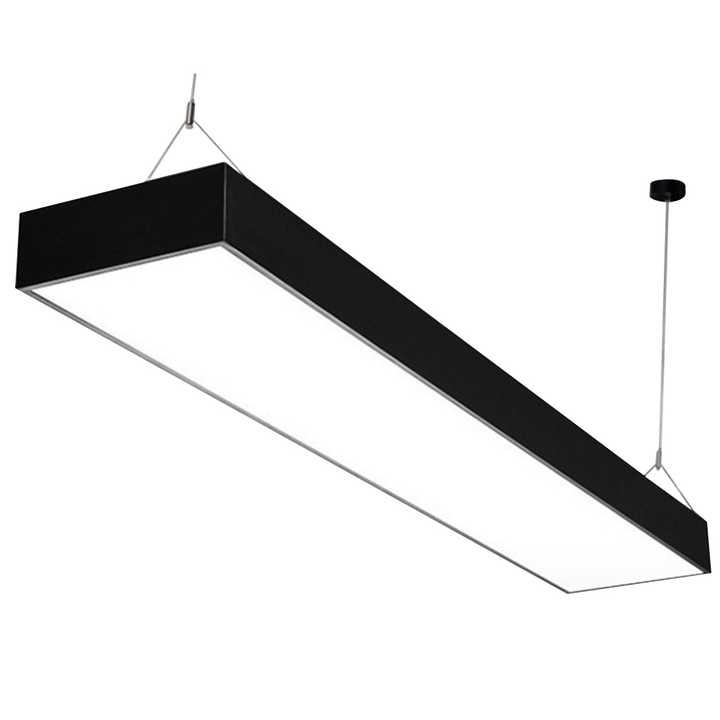 Architectural Linear Pendant Light Black White Profile Low EMF UGR 19 ...