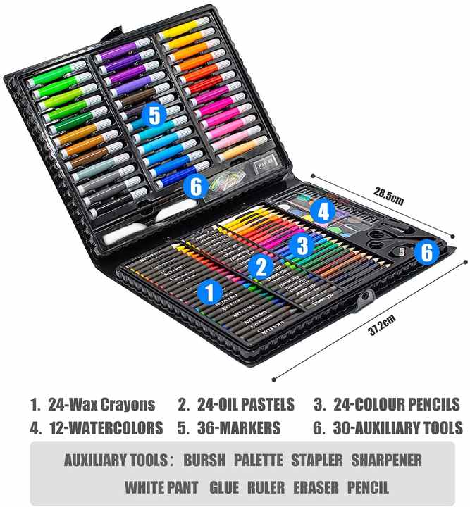 150 Pcs Art Color Set for Kids - Eco-Friendly & Educational