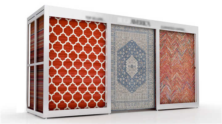 Metal Rug Carpet Display Shelf Rack - Customizable Design