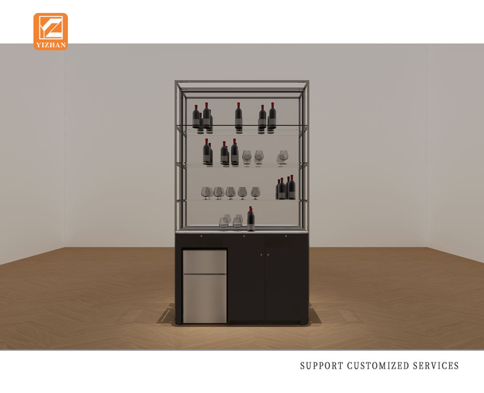 Customized Luxury Modern Heavy Duty Retail Store Aluminum Alloy Glass ...