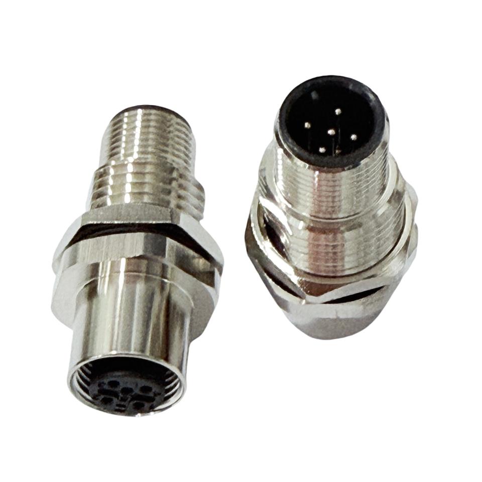 CAN Adapter M12 5pin Male to Female Bulkhead Panel Mount Adaptor Socket ...