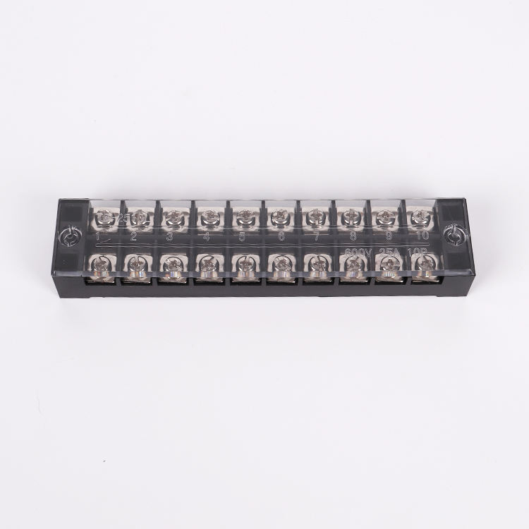 TB-2510 Fixed Terminal Block 600V/25A Double Row Screw Terminal ...
