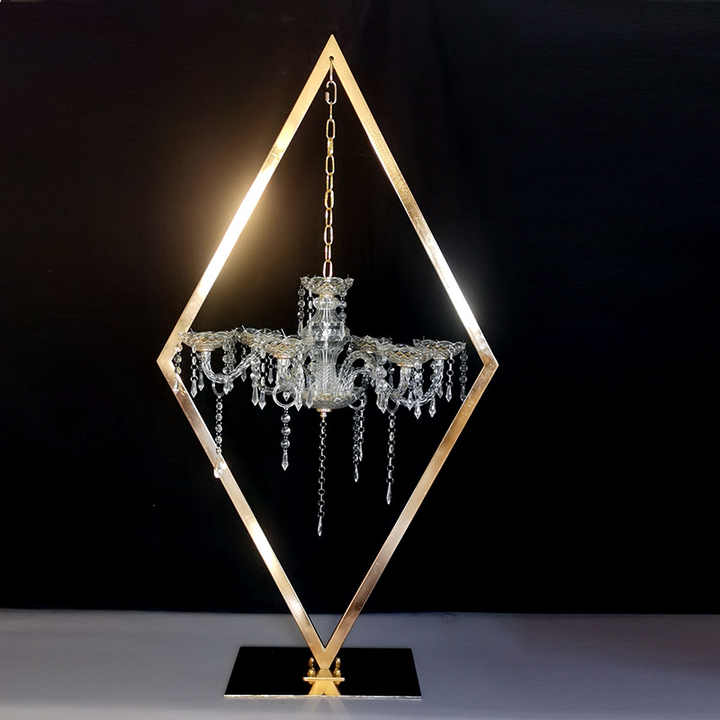 110CM Height Metal Diamond Candlestick for Wedding & Christmas