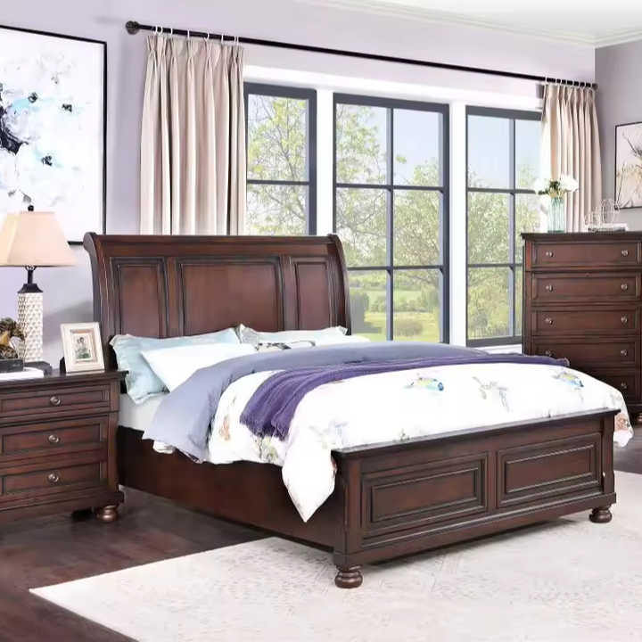 Wholesale Classic Furniture Wooden Bed Set Hot Selling Bedroom Set High ...