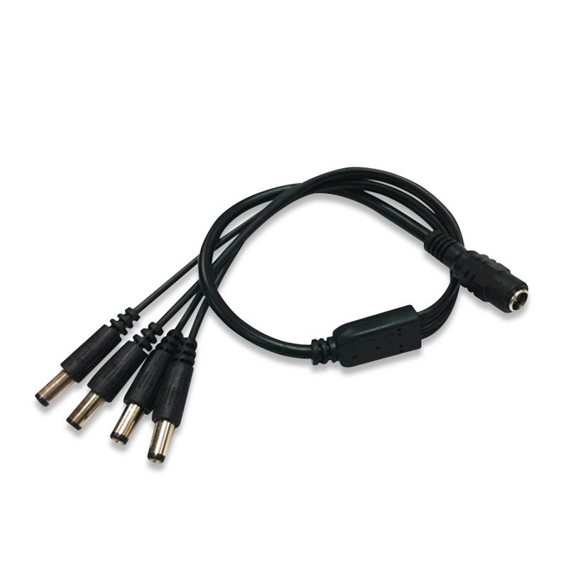 CCTV 12V DC Power Splitter Cable with 2.1mm Female LED Light Strip PVC ...